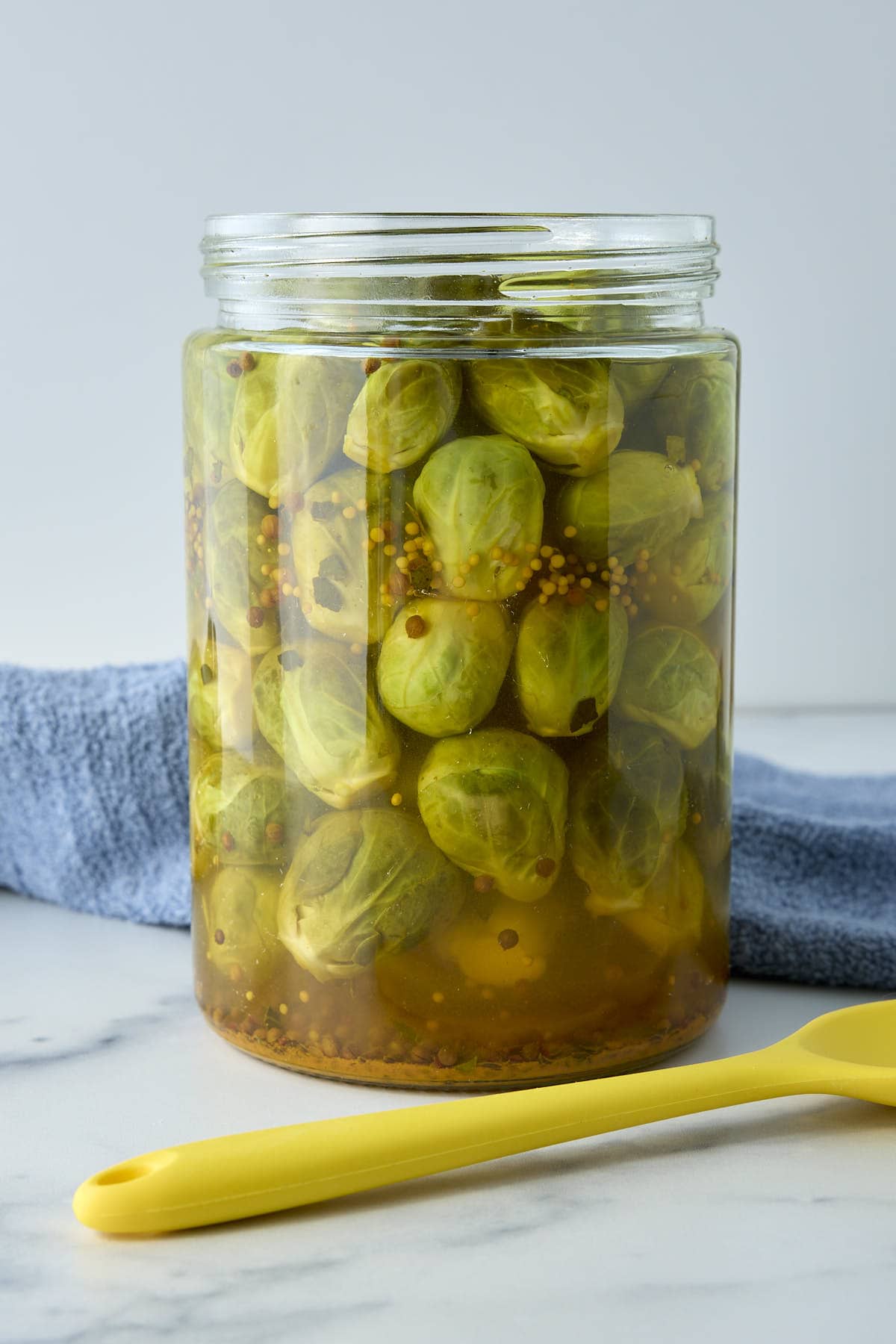 Frog Balls aka Pickled Brussels Sprouts - A Bee Made It