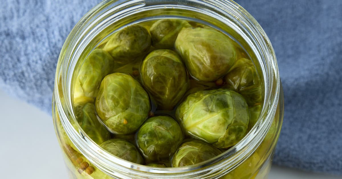 Frog Balls aka Pickled Brussels Sprouts - A Bee Made It